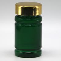China 80ml PET Pill Medicine Bottle with Custom Color and Gold Silver Coating Cap for sale