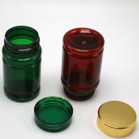 China 80ml PET Pill Medicine Bottle with Custom Color and Gold Silver Coating Cap for sale