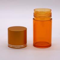 China 80mL PET Cylinder Wide Mouth Plastic Bottle with Aluminum Lid for Medicine for sale