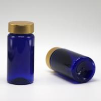 China 100ml PET Sterile Medicine Plastic Bottle with Gold Cap for Pills Tablets Custom Color for sale
