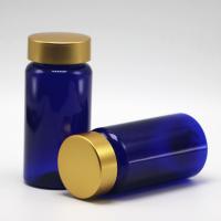 China 100ml PET Sterile Medicine Plastic Bottle with Gold Cap for Pills Tablets Custom Color for sale