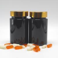 China PET 120ml Black Plastic Bottle for Medicine Pill Capsule Supplement for sale