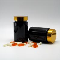 China PET 120ml Black Plastic Bottle for Medicine Pill Capsule Supplement for sale
