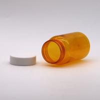 China 150ml PET Plastic Orange Pill Bottle for Medicine Supplement Packaging for sale