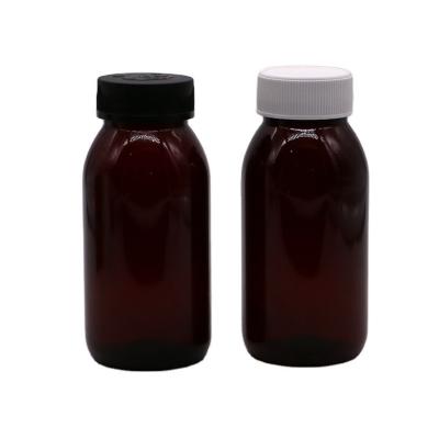 China Customizable 180ml PET Round Sterile Cough Syrup Oral Liquid Bottle with Child Safety Cap for sale