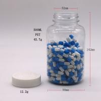 China 500ml Plastic PET Medicine Container with Screen Printing and Child Resistant Cap for sale