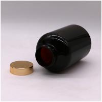 China 500ml PET Medicine Container with Screw Cap and Custom Color Label Stickers for sale