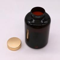 China 500ml PET Medicine Container with Screw Cap and Custom Color Label Stickers for sale