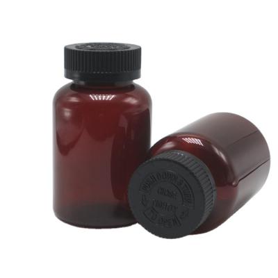China 180ml PET Plastic Pill Bottle with Screw Cap 38mm Neck for Capsules Tablets for sale