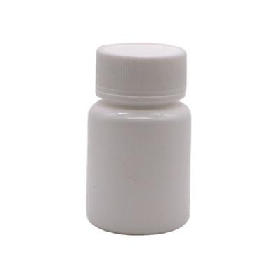 China 30mL HDPE White Plastic Pill Bottle with Child Safety Cap for Medicine Storage for sale