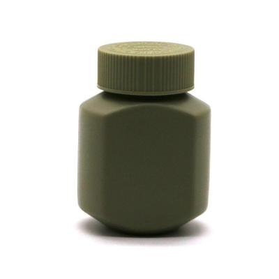China Child-Resistant Cap HDPE 60ml Square Plastic Bottles for Tablets and Organic Capsules for sale