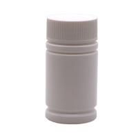 China 60mm HDPE Bamboo Shape Plastic Bottle 30ml Small Capacity Screw Cap Pill Container for sale