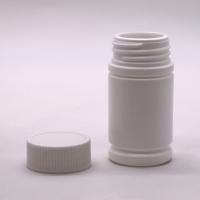 China 60mm HDPE Bamboo Shape Plastic Bottle 30ml Small Capacity Screw Cap Pill Container for sale