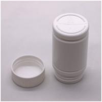 China 60mm HDPE Bamboo Shape Plastic Bottle 30ml Small Capacity Screw Cap Pill Container for sale