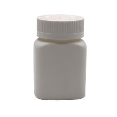 China 85ml HDPE Square Plastic Bottle Jar for Medicine Solid Tablet Capsule Storage for sale
