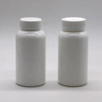 China 200mL Round Shape HDPE Plastic Pill Storage Bottle with Flip Over Lid and PE Material for sale