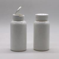 China 200mL Round Shape HDPE Plastic Pill Storage Bottle with Flip Over Lid and PE Material for sale