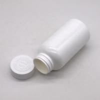 China 200mL Round Shape HDPE Plastic Pill Storage Bottle with Flip Over Lid and PE Material for sale