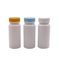 China Collar Material HDPE 120ML White Plastic Bottle for Pill Vitamin Capsule 120CC Empty for sale