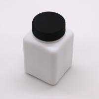 China HDPE Square Pill Bottle Custom Color 100ml Solid Powder Medicine Container with Screw Cap for sale