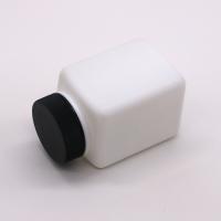 China HDPE Square Pill Bottle Custom Color 100ml Solid Powder Medicine Container with Screw Cap for sale