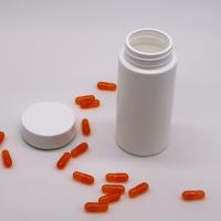 China 200ml HDPE Plastic Pill Bottle Jar with Matte Body Custom Embossed Logo for sale