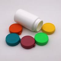 China 250ml Round HDPE Plastic Bottle for Capsule Supplements with Tearing Off Cap for sale