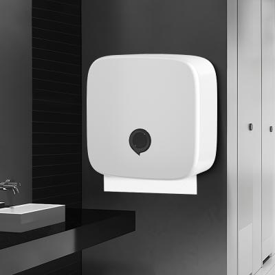 China ABS Plastic V-Fold Manual Paper Towel Dispenser Wall Mounted Commercial Grade 300-400 Units Daily Production for sale