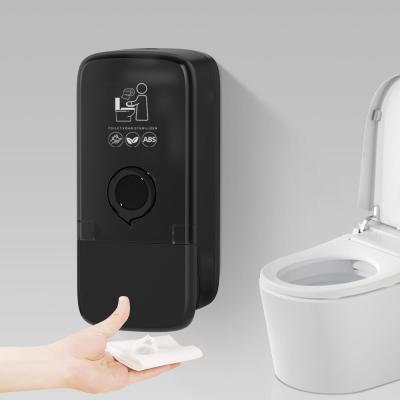 China 800ml Wall Mounted Toilet Sanitizer Dispenser - Black ABS Plastic with 1 Year Warranty for sale