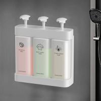 China ABS Wall Mounted Soap Dispenser 500ml×3 Capacity with Custom Logo for Hotel and Office Use for sale