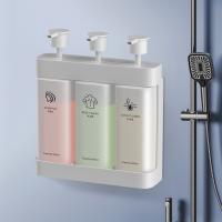 China Wall Mounted Triple Pump Manual Soap Dispenser 500ML×3 with Key Lock for Hotel Bathroom for sale