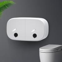 China Commercial Double Roll Toilet Paper Holder - Wall Mounted Black Dispenser for Hotels & Offices with 1-Year Warranty for sale