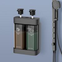 China Modern Design Tamper Proof Wall Mounted Soap Dispenser with Dual 500ML Tanks for Commercial Use for sale