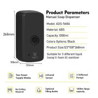 China Touchless Automatic Foam Soap Dispenser 1000ML Wall Mounted with Infrared Sensor and 3D Design for sale
