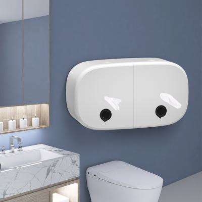 China Manual Center Feed Toilet Tissue Dispenser - Wall Mount Double Roll Holder ABS Plastic with Logo Customization for sale