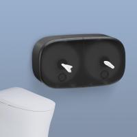 China ABS Plastic Toilet Paper Dispenser Wall Mount 235x113x235mm Double Roll Commercial Grade with Custom Logo for sale