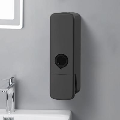 China Durable ABS Manual Soap Dispenser 300ML-1000ML Capacity with Adhesive Wall Mount for Home and Hotel Bathrooms for sale