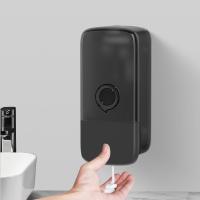 China 800ML ABS Manual Soap Dispenser Wall Mount for Bathroom - Matt Black Commercial Grade with Custom Logo Options for sale