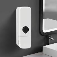 China 300ml ABS Plastic Manual Soap Dispenser - Wall Mounted No Drilling Required - 90×80×190mm Dimensions for sale