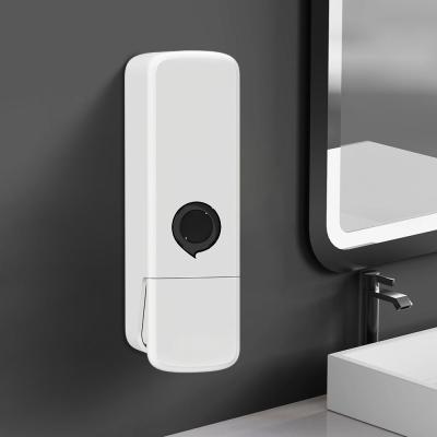 China 300ml ABS Plastic Manual Soap Dispenser - Wall Mounted No Drilling Required - 90×80×190mm Dimensions for sale