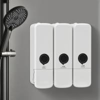 China 300ml*3 Capacity ABS Wall Mounted Pump Soap Dispenser 195x87x215mm Size for sale