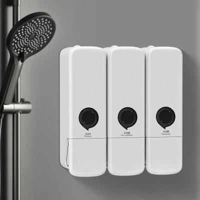 China 300ml*3 Capacity ABS Wall Mounted Pump Soap Dispenser 195x87x215mm Size for sale