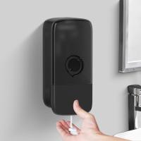 China 800ML Wall Mount Manual Soap Dispenser Commercial Grade ABS Plastic with Custom Logo Option for sale