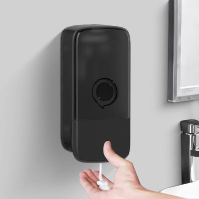 China 800ML Wall Mount Manual Soap Dispenser Commercial Grade ABS Plastic with Custom Logo Option for sale