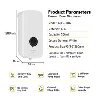 China Modern ABS Wall Mounted Foam Soap Dispenser 500ML Commercial Hand Soap Dispenser for sale