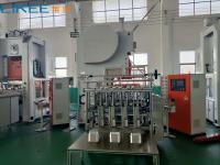 China Aluminum Foil Container Machine With 3 Lines Stacker T63 3 Cavity Pan Making Machine for sale