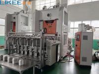 China Precision Mitsubishi PLC Control System SIEMENS Motor Aluminium Foil Container Making Machine for sale