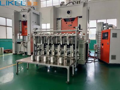 China HIGH Speed Mitsubishi PLC Controlled System Aluminium Foil Food Container Making Machine for sale