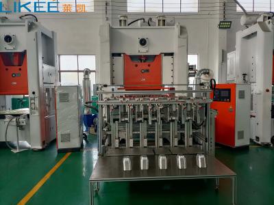 China Precision Mitsubishi PLC Control System SIEMENS Motor Aluminium Foil Container Making Machine for sale