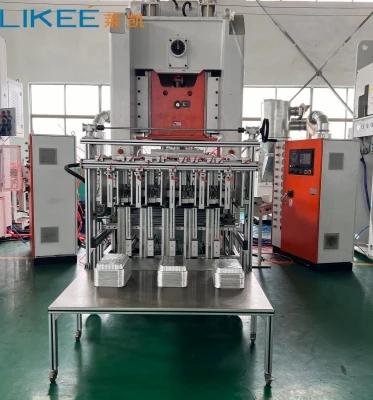 China WHITE ABD ORANGE C Frame Hydraulic Press Aluminum Foil Container Machine Automatic Wrapping Method for sale